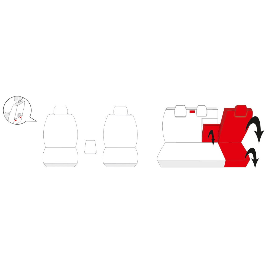 Huse auto Auto-Dekor pentru SKODA RAPID, set, material tapiserie, cu ...