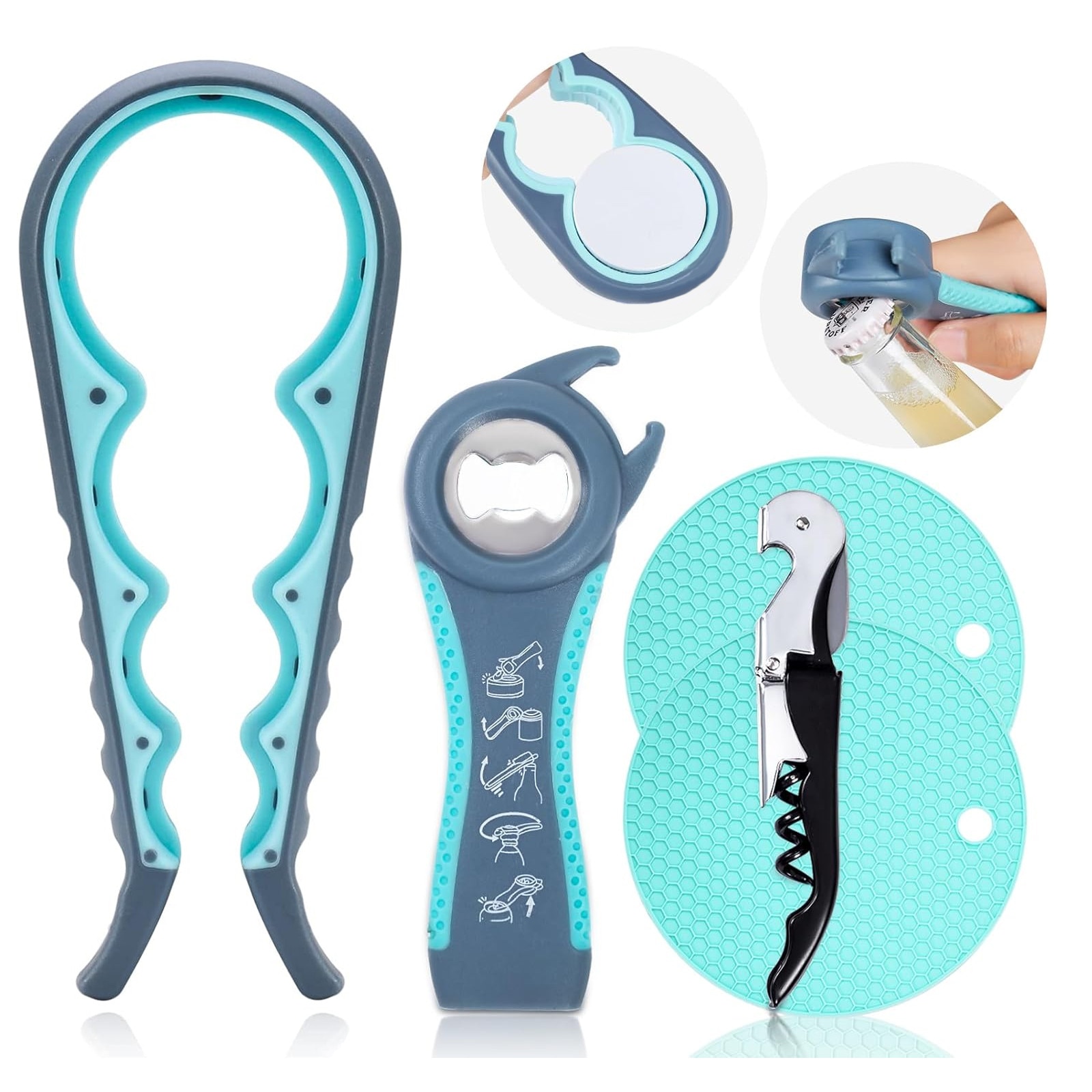 Set 5 deschizator capace borcane si sticle, Axroad Mall, Desfacator ...