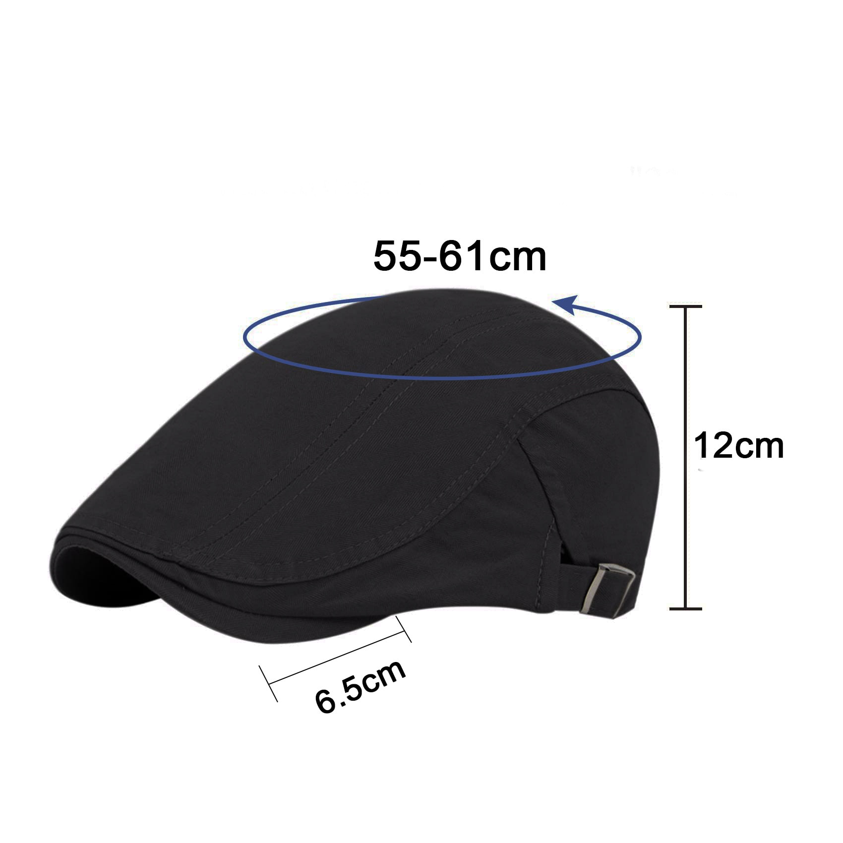 Sapca barbati, Bereta tip reglabil, Allizban®, Bumbac, Unisex, Negru ...