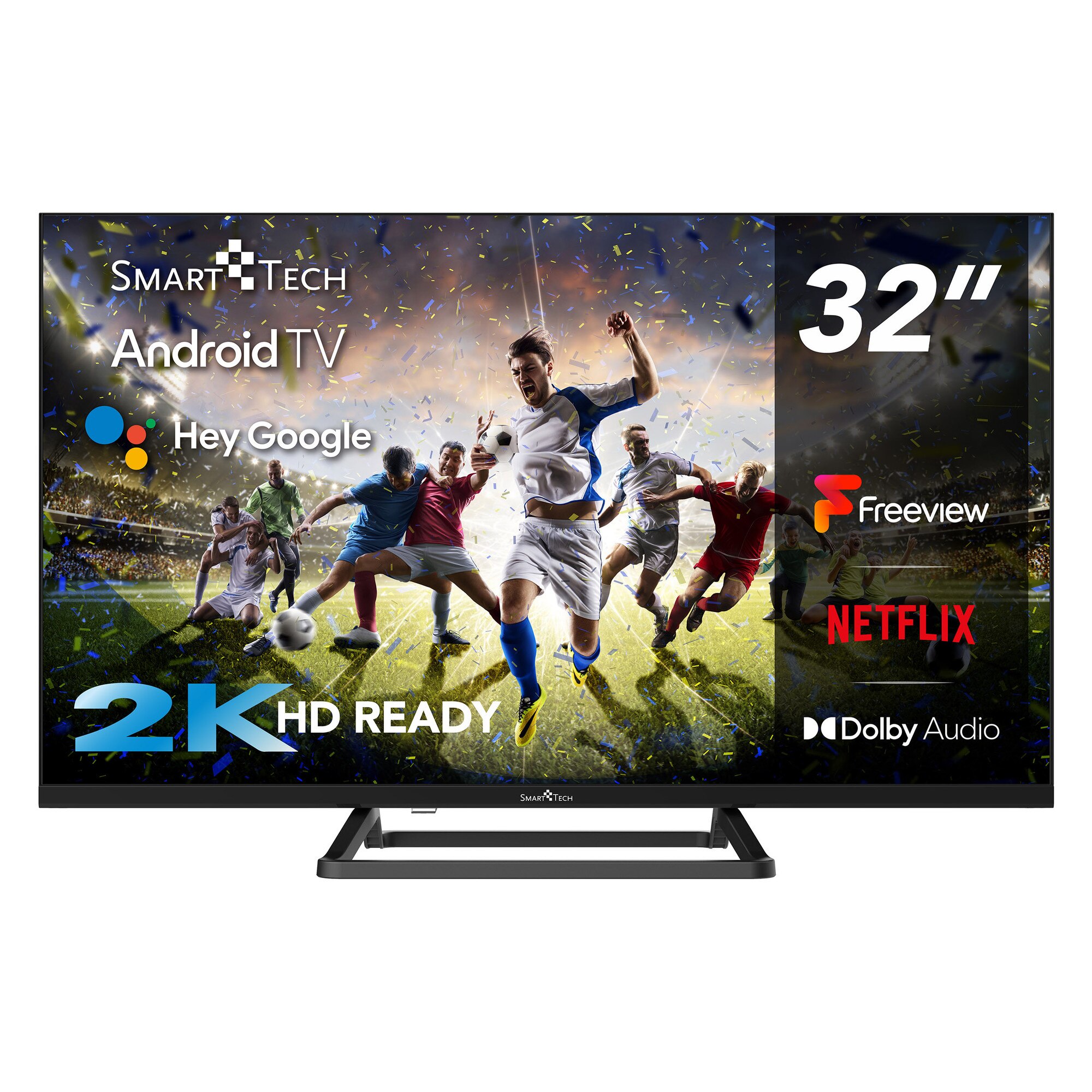Smart Tech 32HA20V3UK, 32" (80 cm) HD LED Android Televízió, Youtube, Netflix, Amazon Prime ...