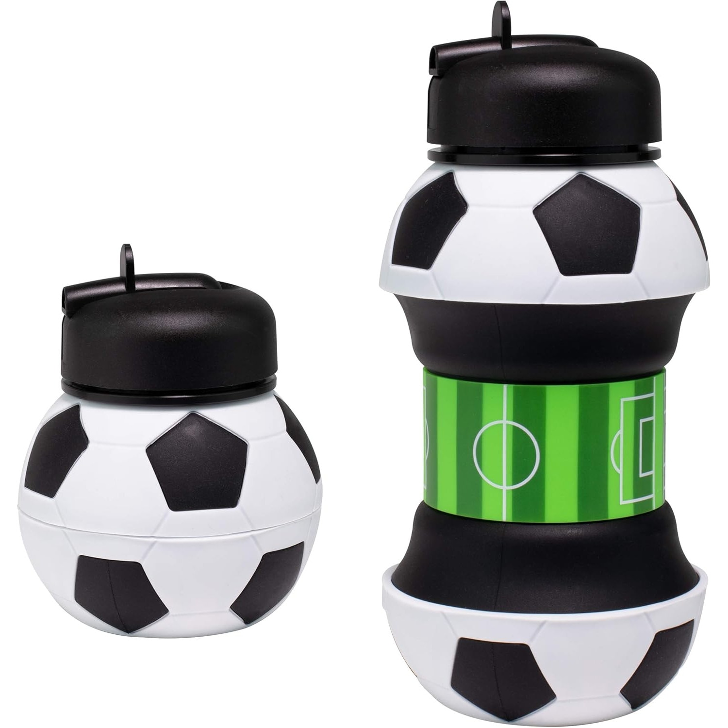 Sticla de apa pliabila pentru copii K, Model Fotbal, 550ml (18 oz ...