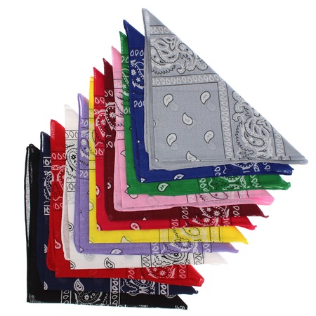 Set 12 bandane, din bumbac, cu model mandala, Buticcochet, 55x55 cm ...