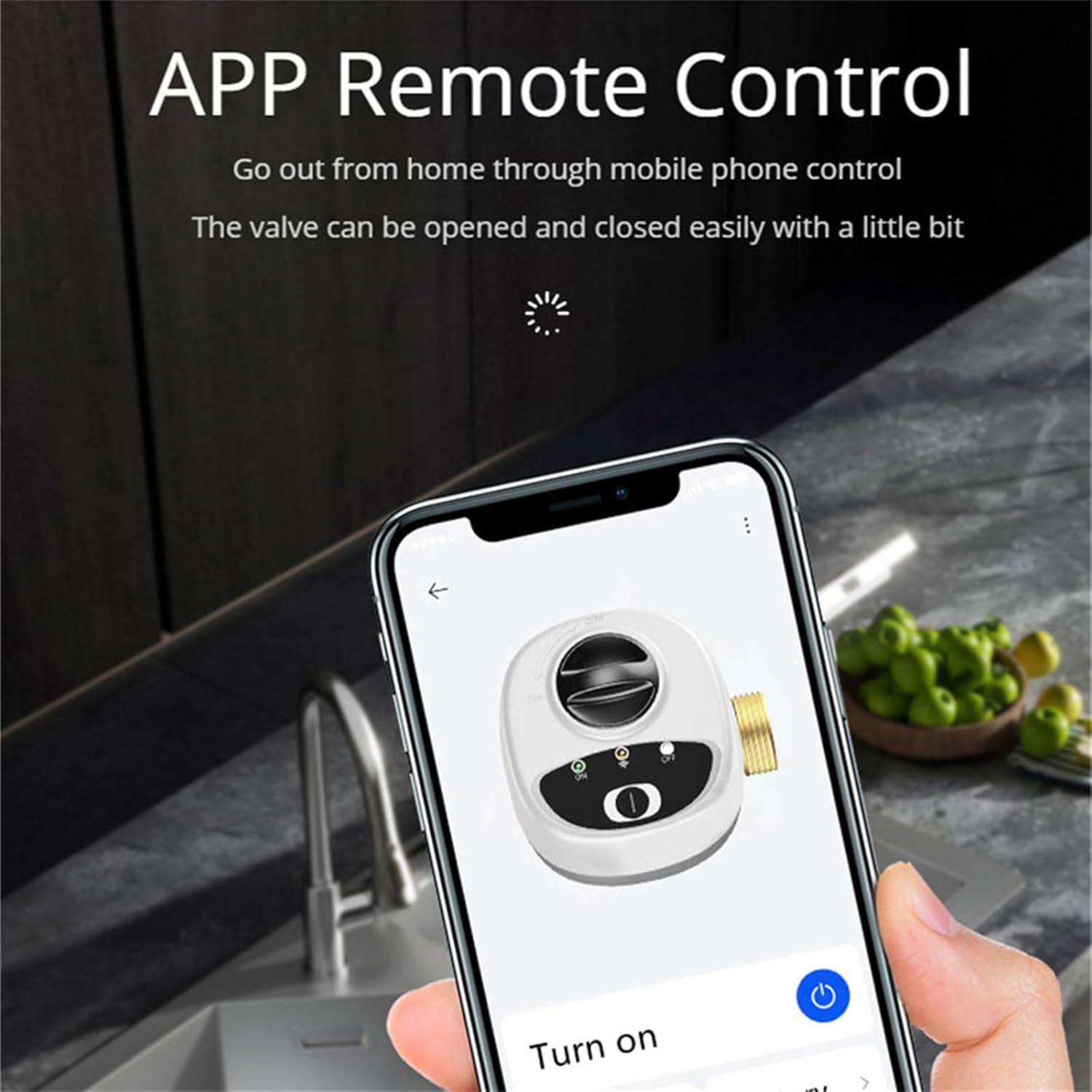 Kit electrovalva inteligenta, WALALLA, control APP si vocal, alb/negru ...