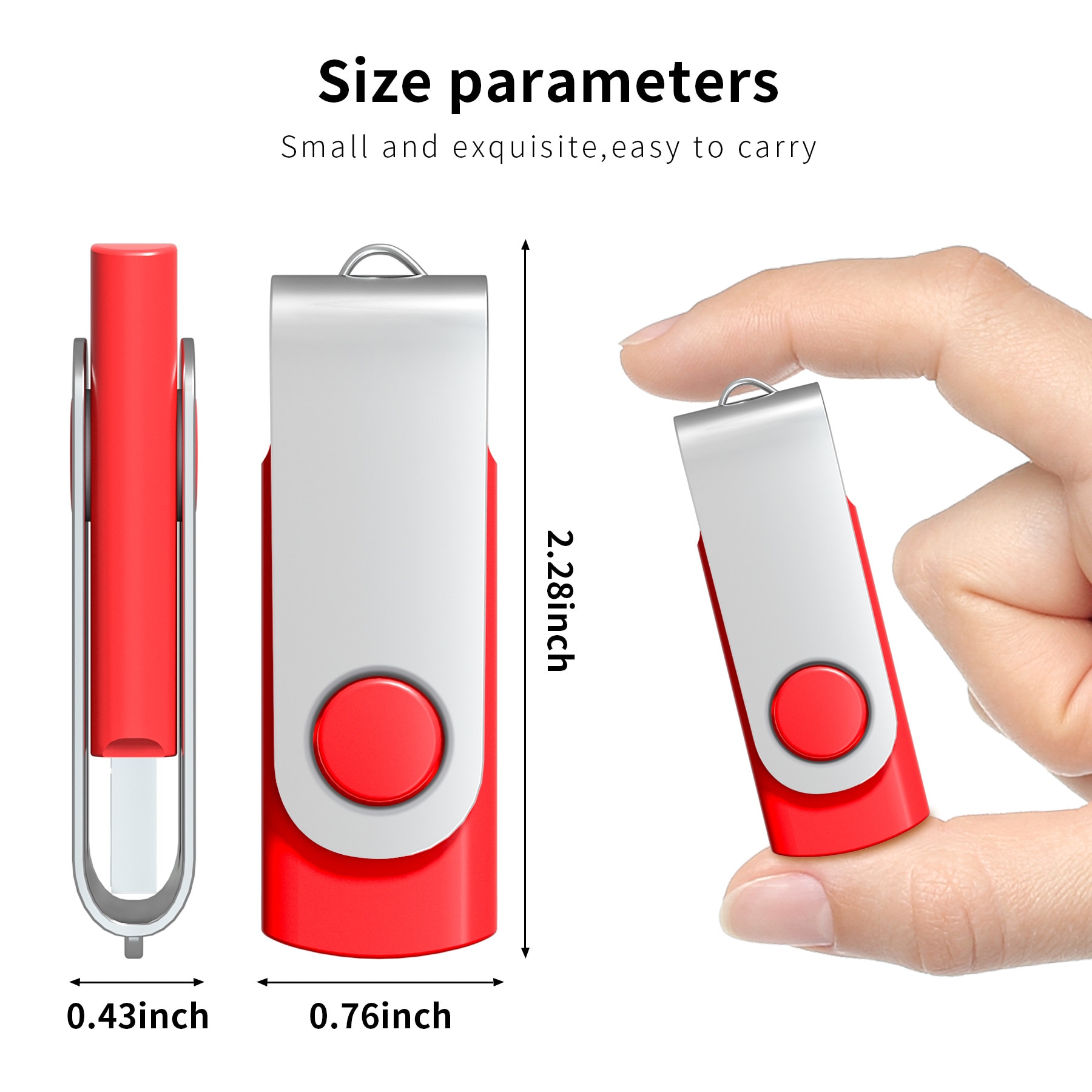 Stick memorie 2TB, 2000GB, USB 3.0, Viteză mare, Roșu - eMAG.ro