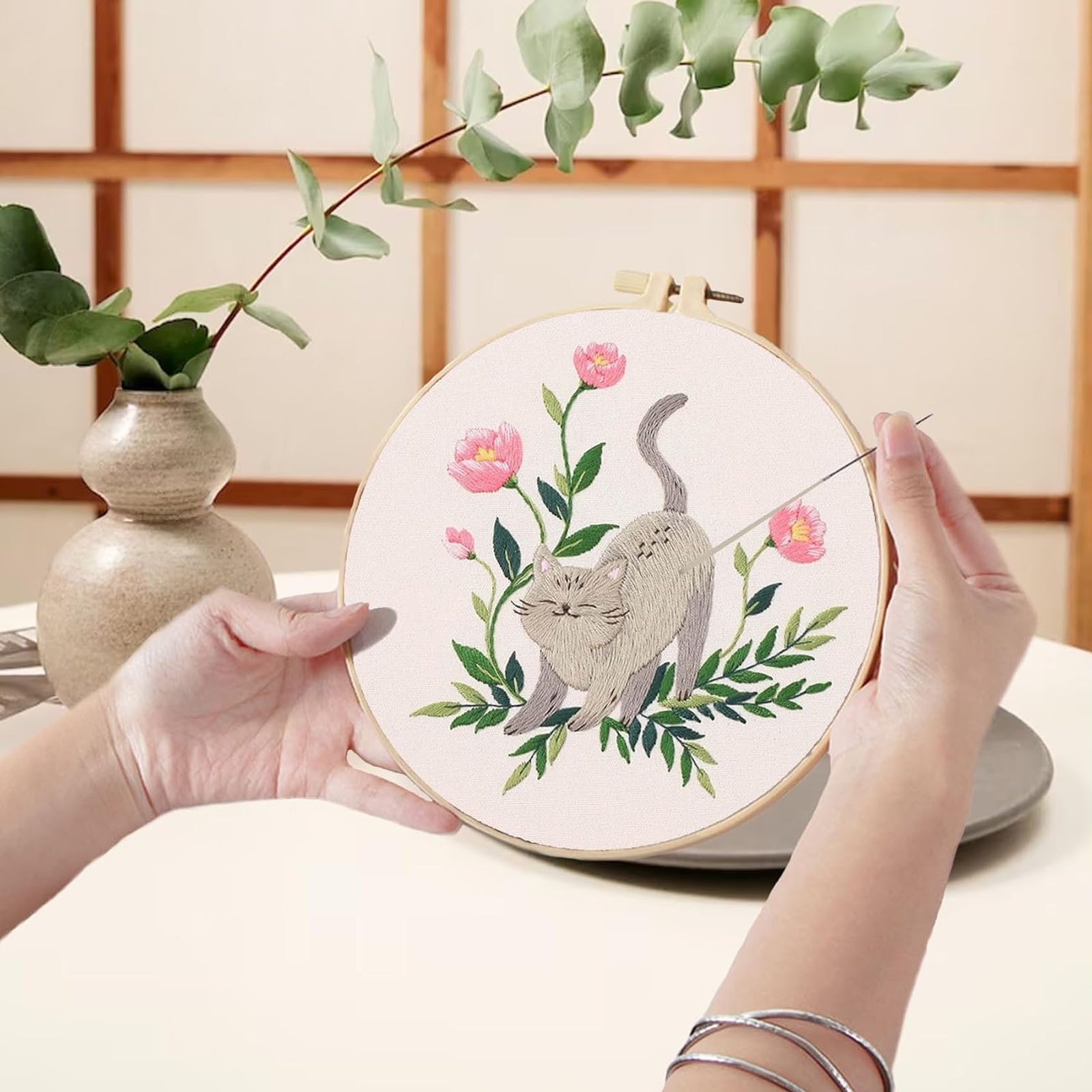 Kit 3 seturi broderie pentru incepatori, Axroad Mall, Model dragut de ...