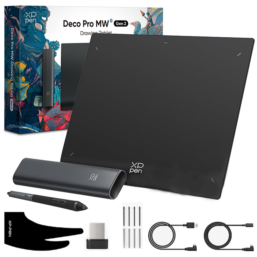 Tableta grafica, XP-Pen, Deco Pro MW, 9" x 6", 16.000 niveluri de ...