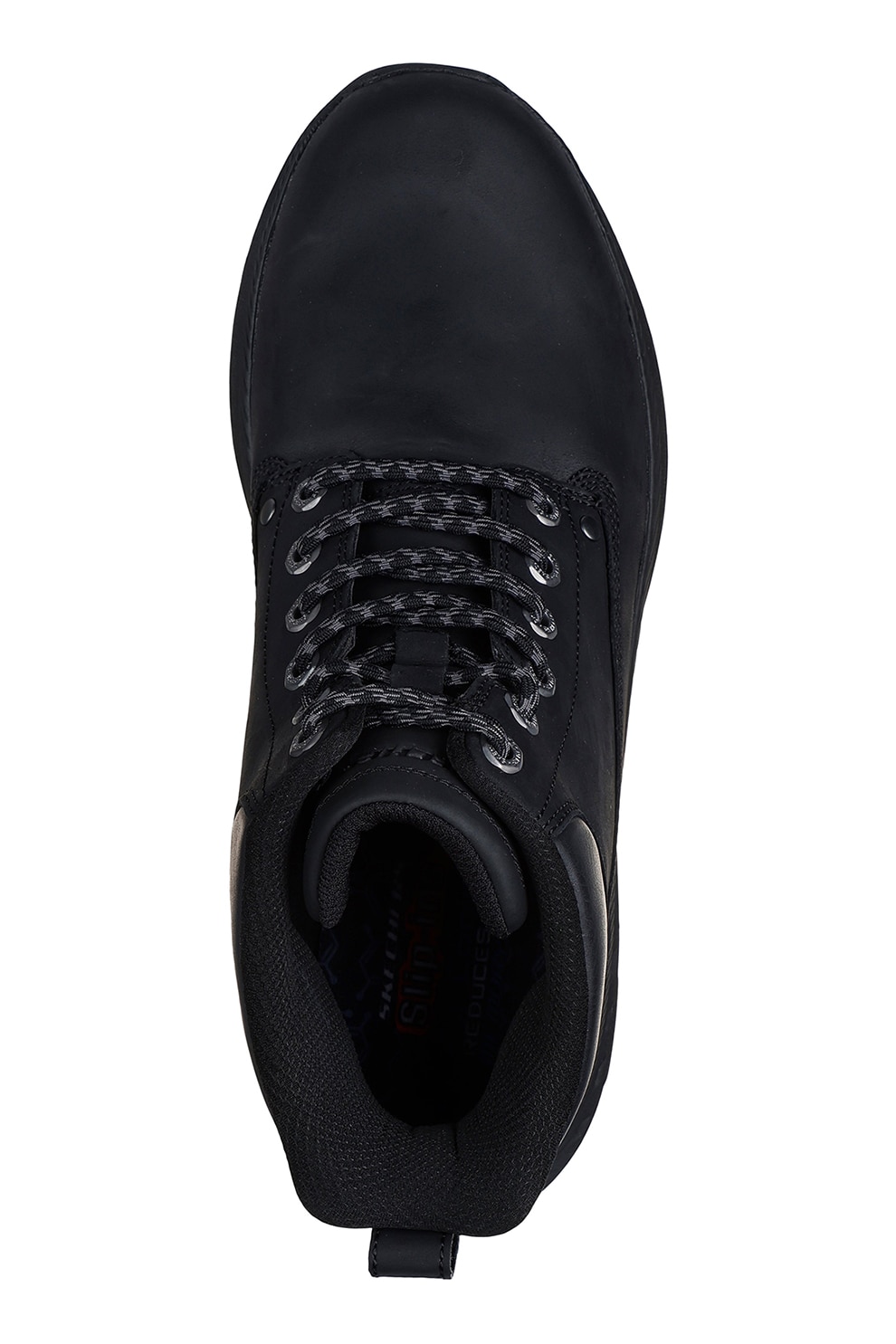Skechers, Ghete slip-ins cu garnituri din piele Pollard - Waylon, Negru ...