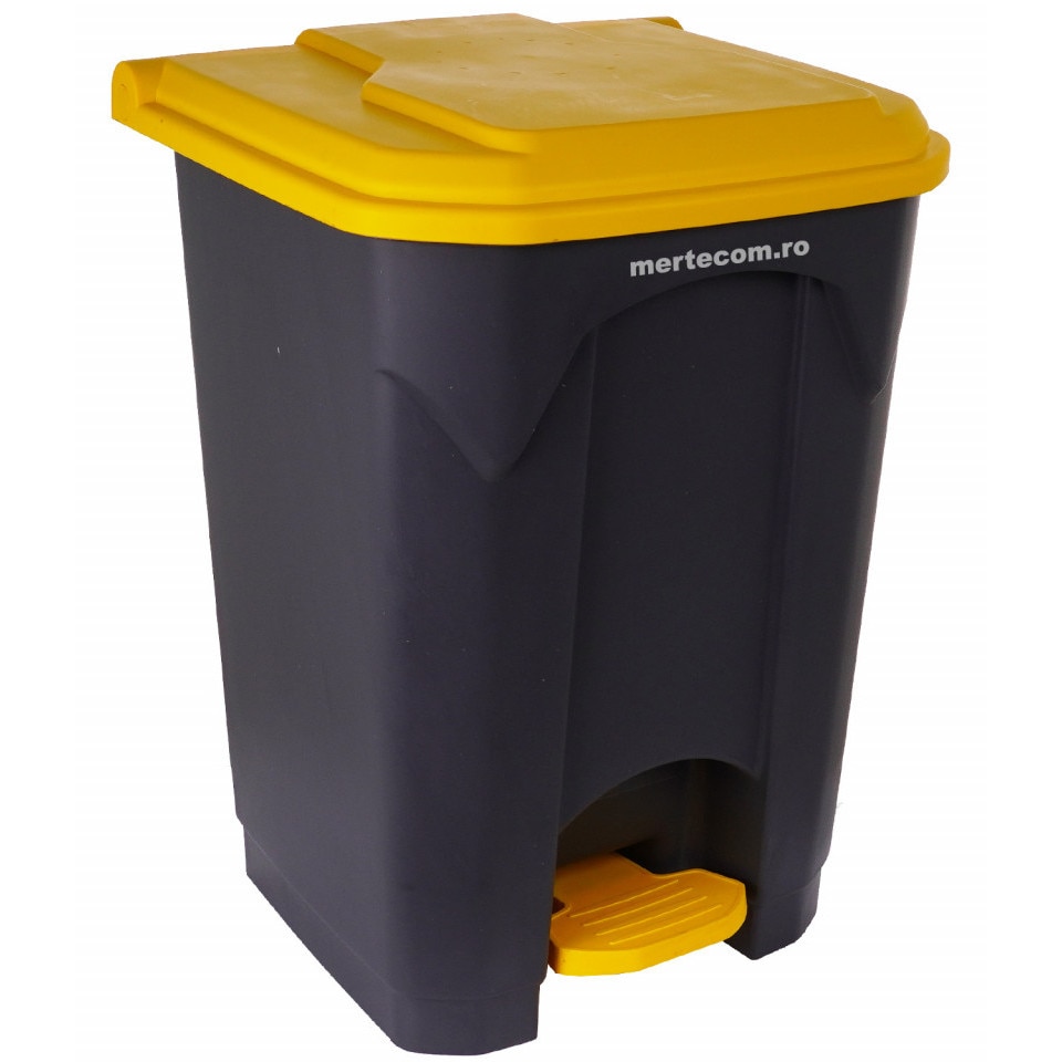 Cos colectare selectiva din plastic cu pedala Meco, 45 litri, H-60cm ...