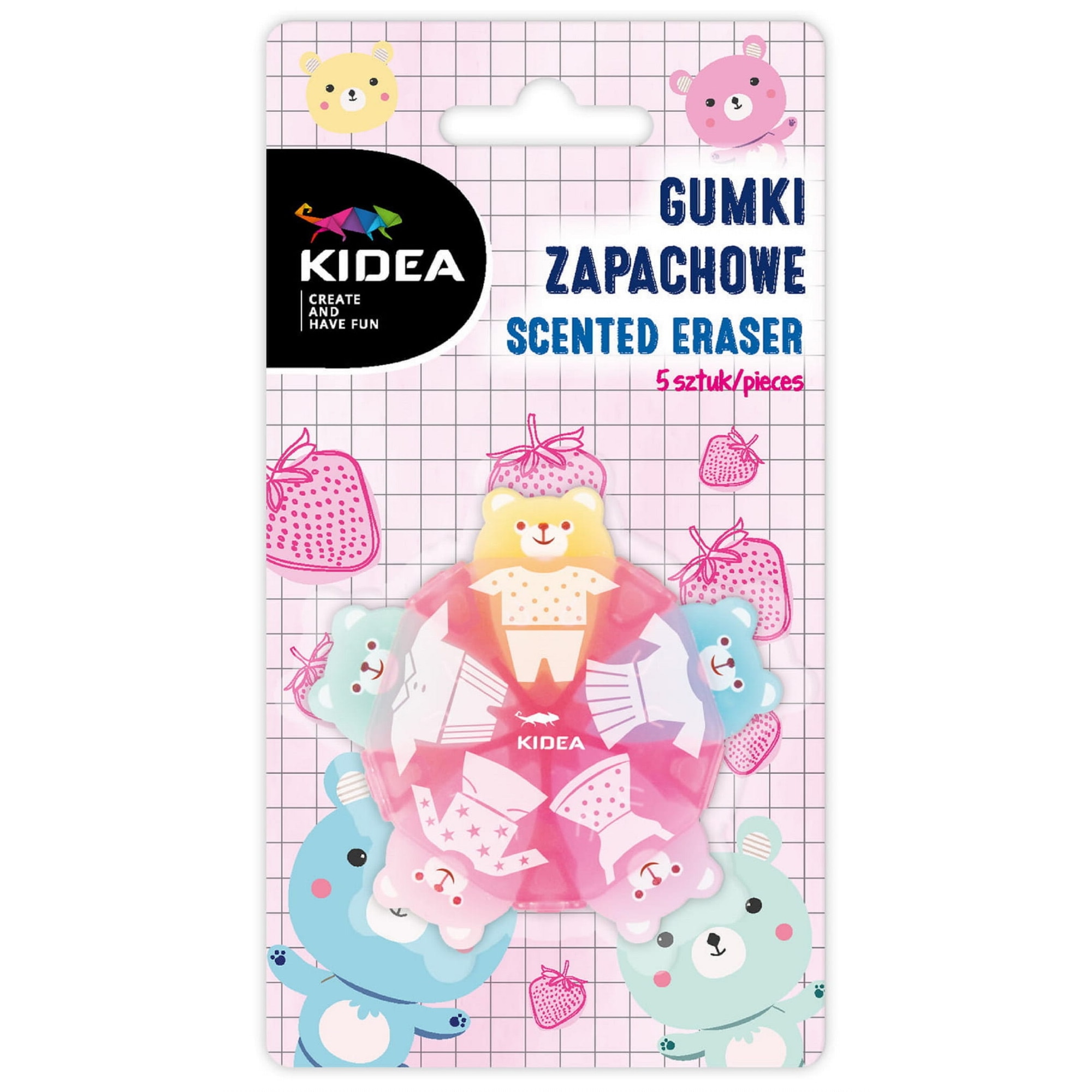 Set 5 radiere parfumate KIDEA, forma ursulet, 8x15cm - eMAG.ro