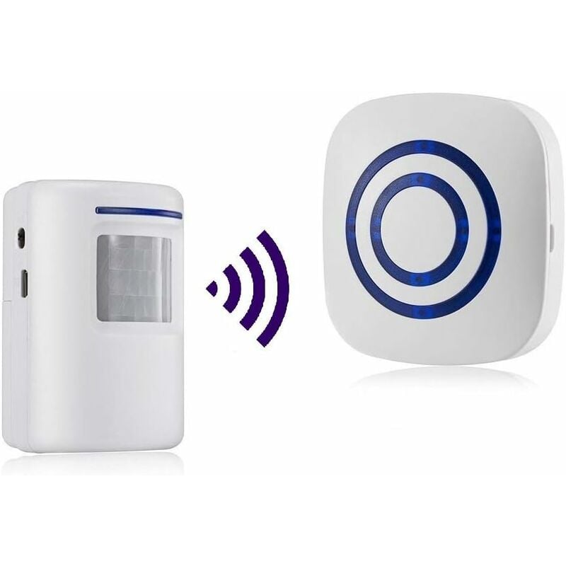 Alarma wireless Ulisem, set detector de miscare, 38 tonuri, 70m raza de ...