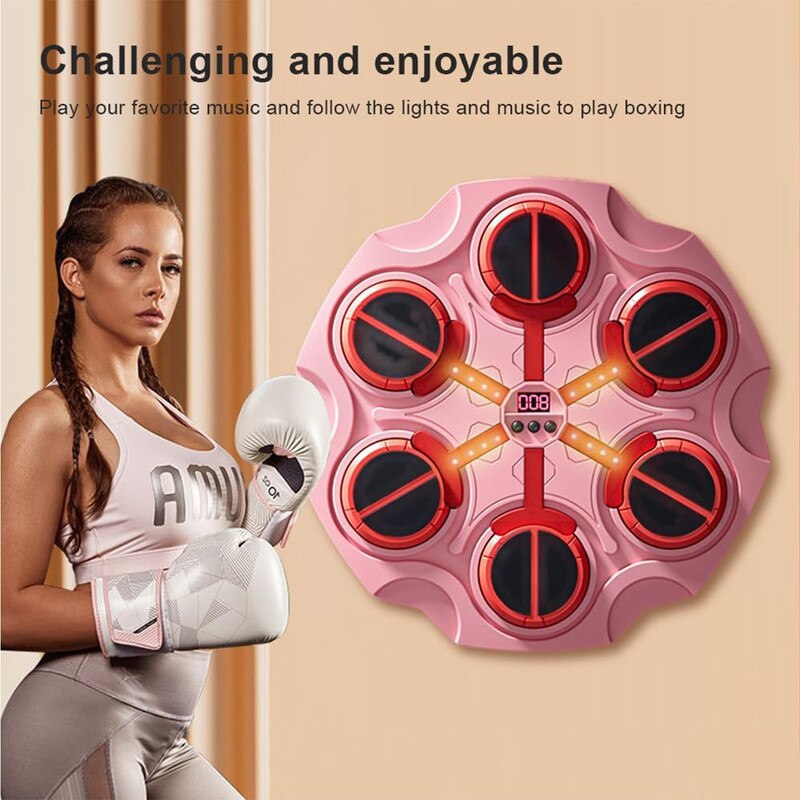 Masina de box inteligenta, Bluetooth, LED, Roz - eMAG.ro