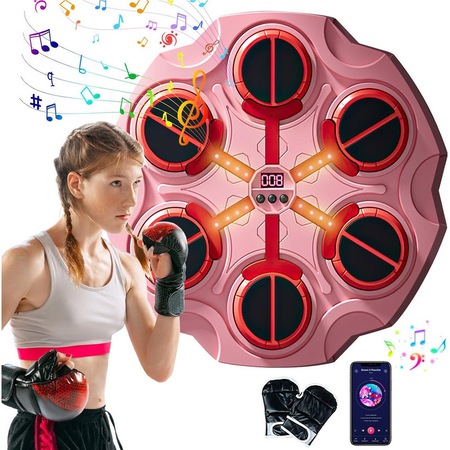 Masina de box inteligenta, Bluetooth, LED, Roz - eMAG.ro
