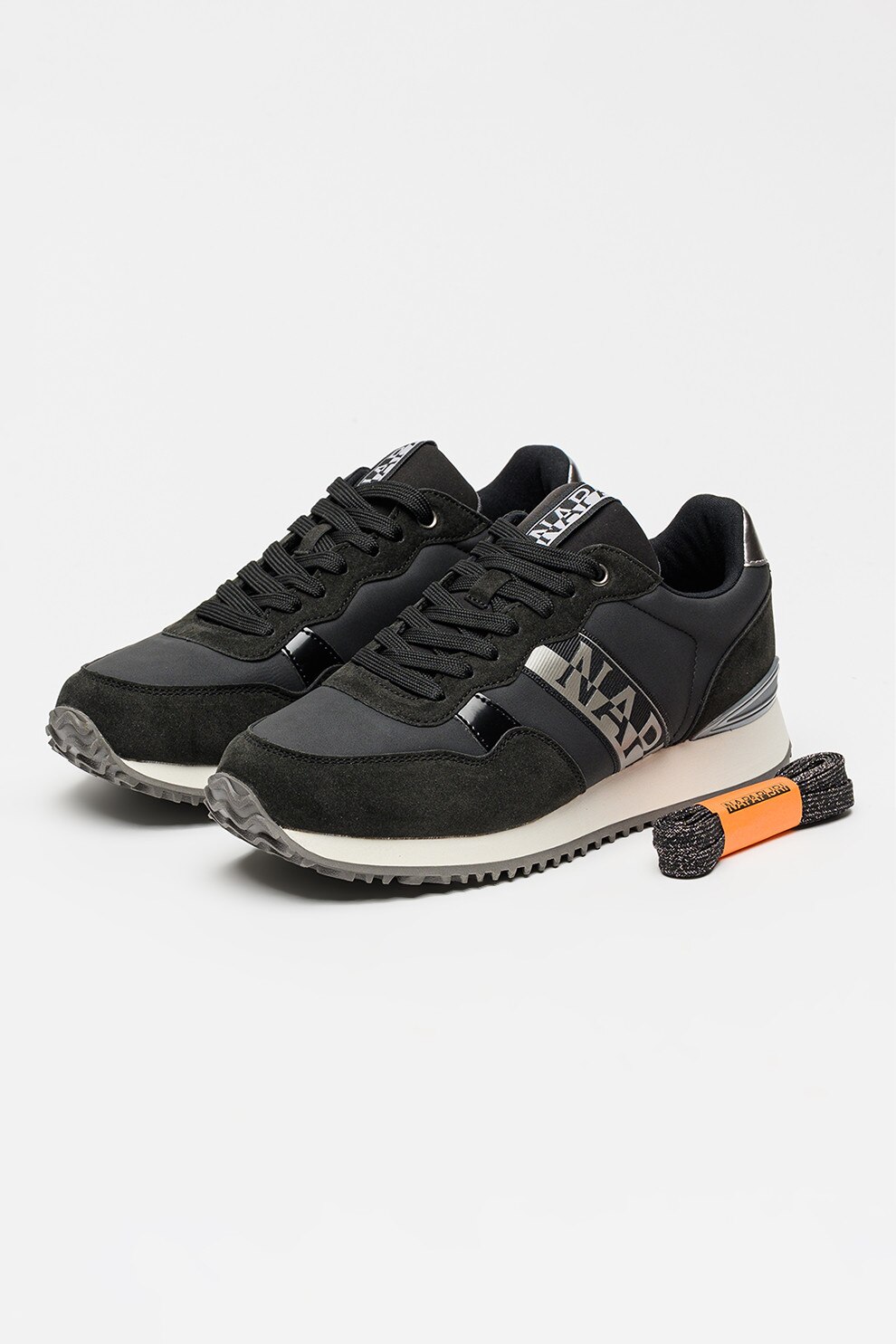 Napapijri, Pantofi sport Astra cu logo, Gri, Negru, 37 - eMAG.ro