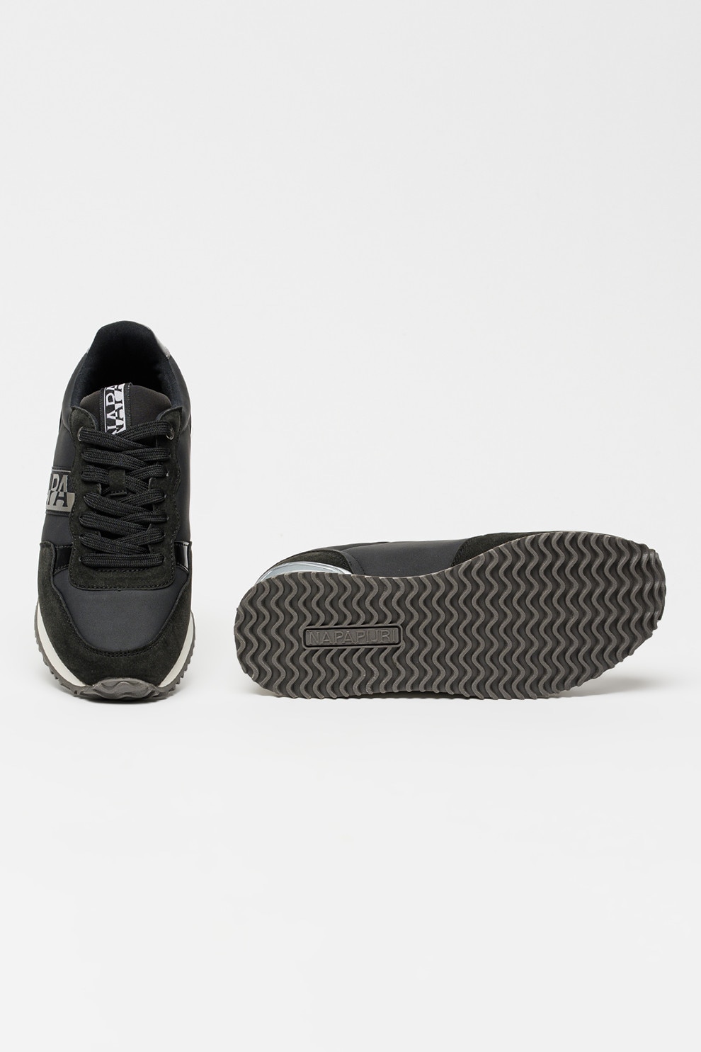 Napapijri, Pantofi sport Astra cu logo, Gri, Negru, 37 - eMAG.ro