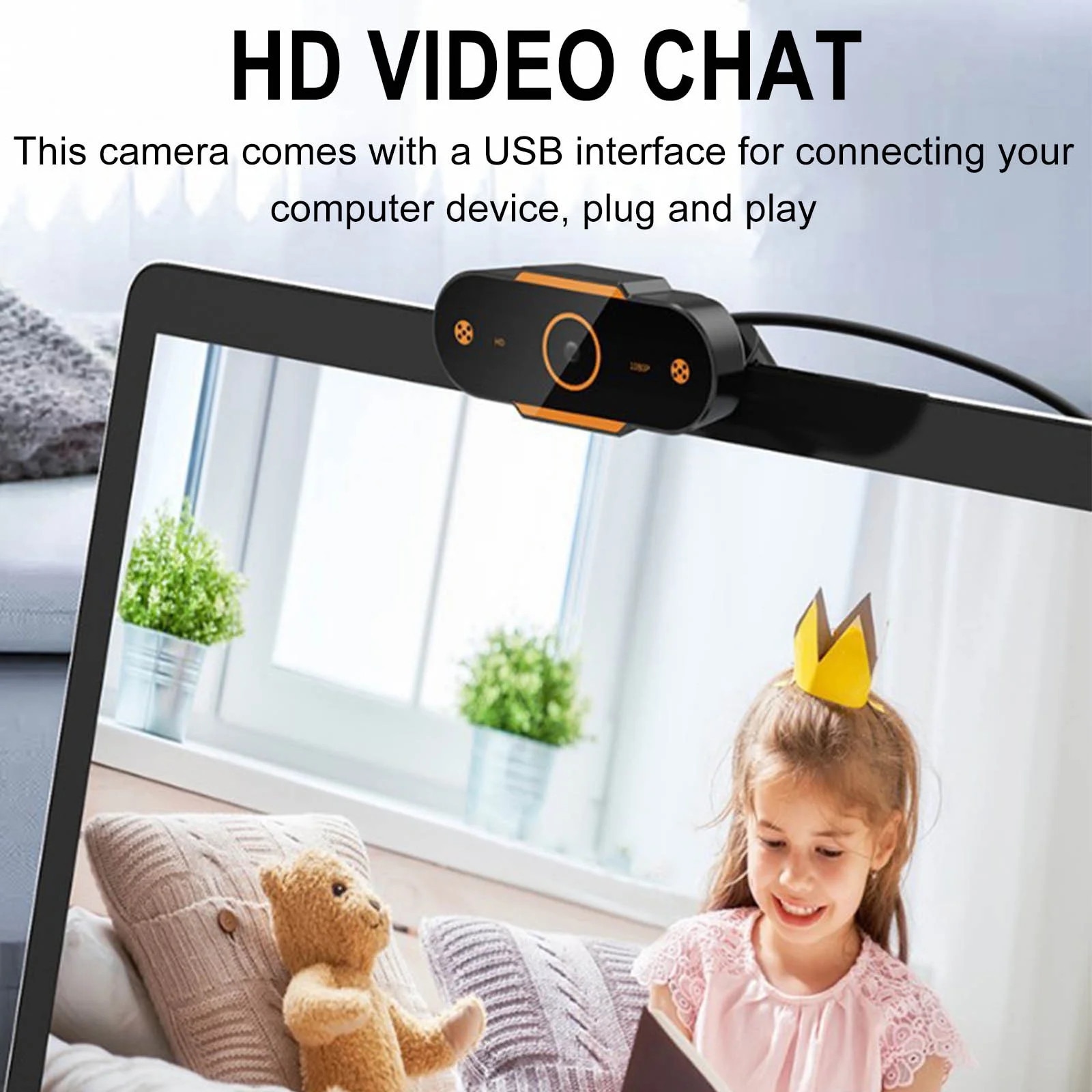 Camera Web Full HD 1080P cu Microfon, 110 grade unghi de vizualizare ...