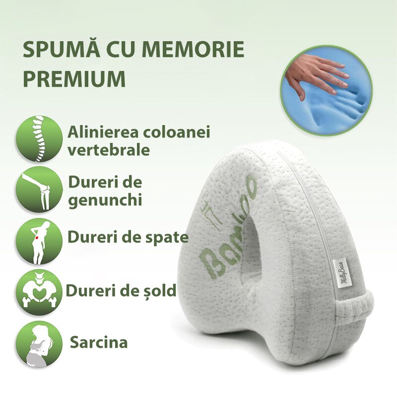 Perna ortopedica pentru genunchi si picioare, Rqiurpn, spuma cu memorie ...