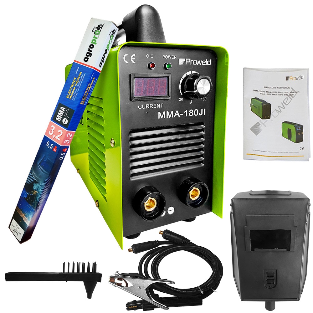 Pachet aparat sudura ProWeld MMA 180 JI 180A tehnologie IGBT invertor ...