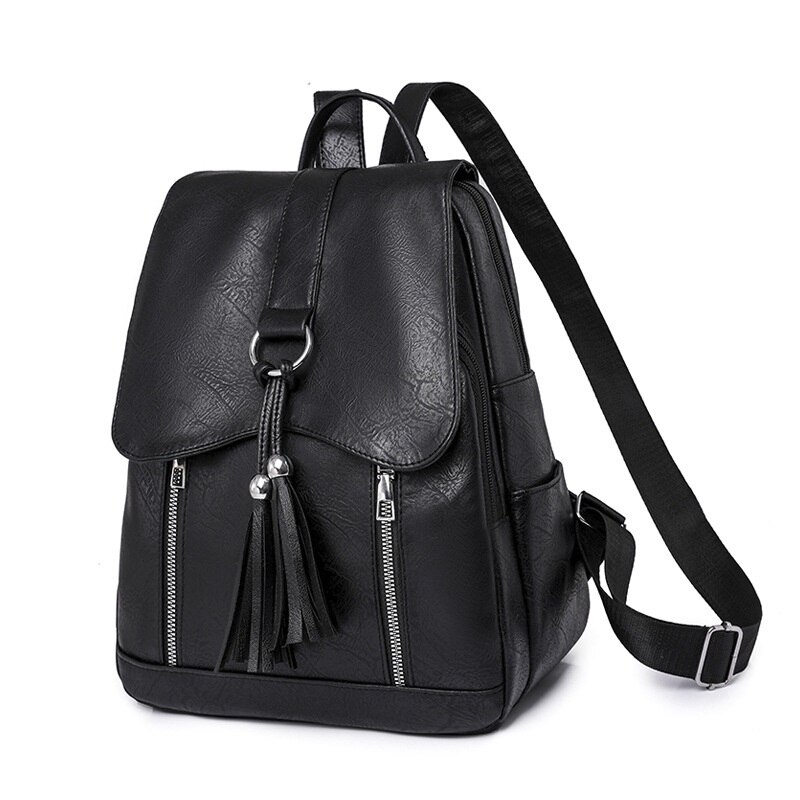 Rucsac dama, Esmeralda, 1001, Negru, 34x26x16 - eMAG.ro