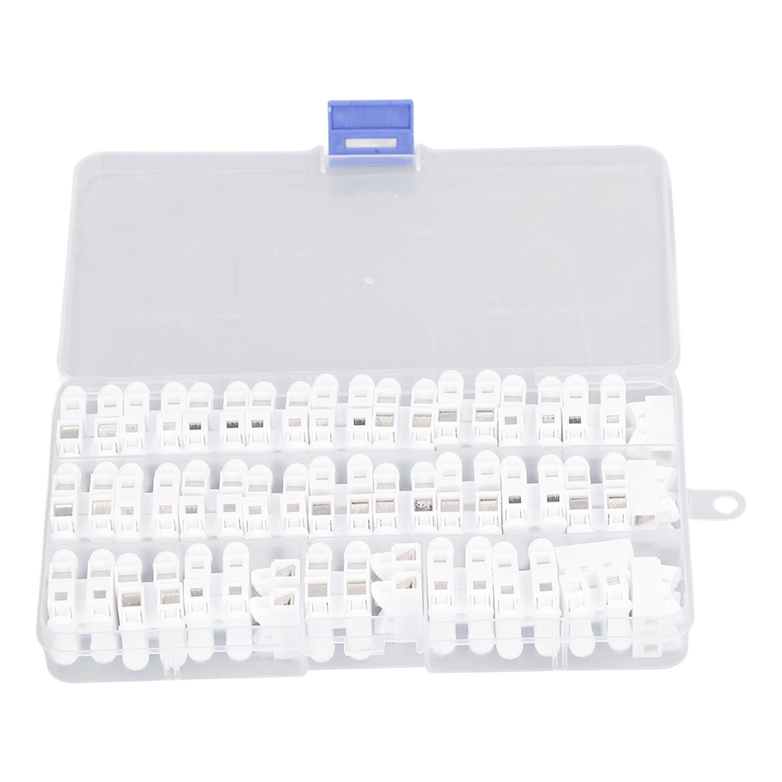 55 buc. Conector cablu rapid cu impingere cu 2 pini Terminal cu clema ...