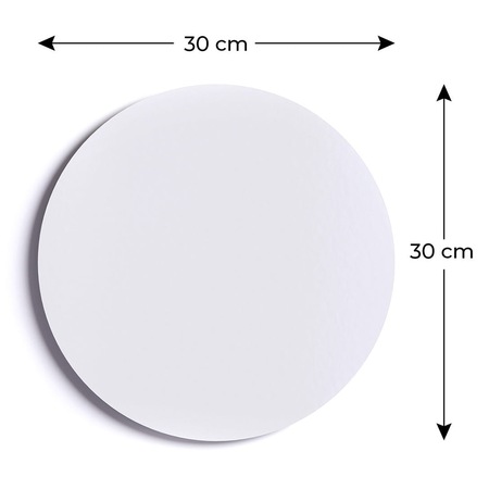 Tabla alba magnetica circulara, Allboards, 30cm, fara rama - eMAG.ro