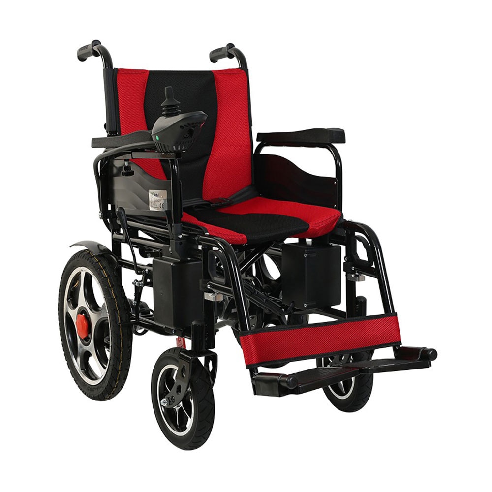 Scaun cu rotile electric, pliabil, manere rabatabile, max. 136 kg ...