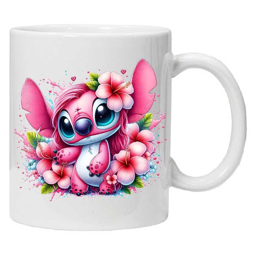 Cana personalizata cu imprimeu "ANGEL (STITCH) 2", 2, Alb, Ceramica, 330 ml, CRD PRINT - eMAG.ro