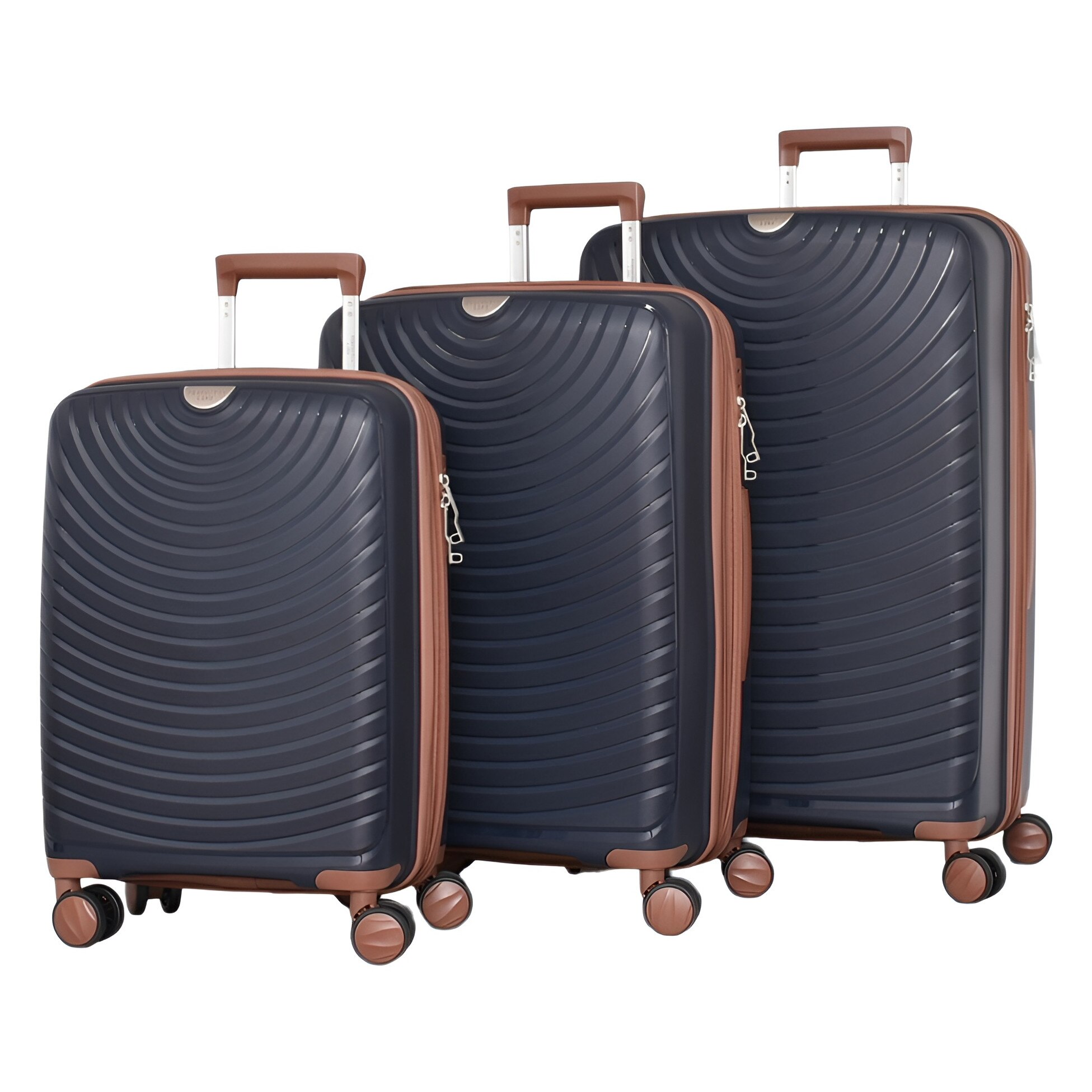 Set valize PERFECT++LINE PP 88005, Expander, 75/49/30 cm, Bleumarin, 3 ...
