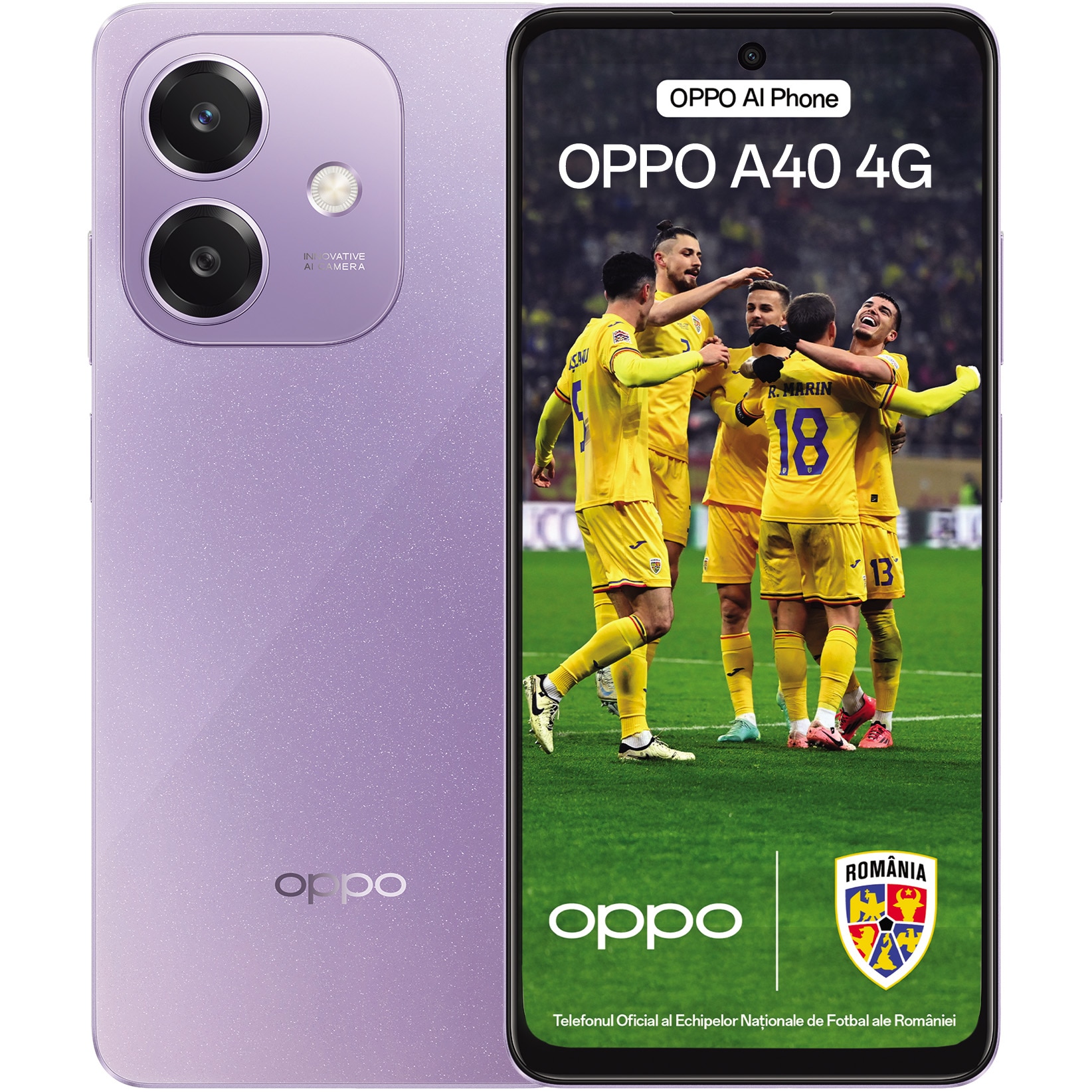 Telefon mobil OPPO A40, Dual SIM, 4GB RAM, 128GB, 4G, Starry Purple ...
