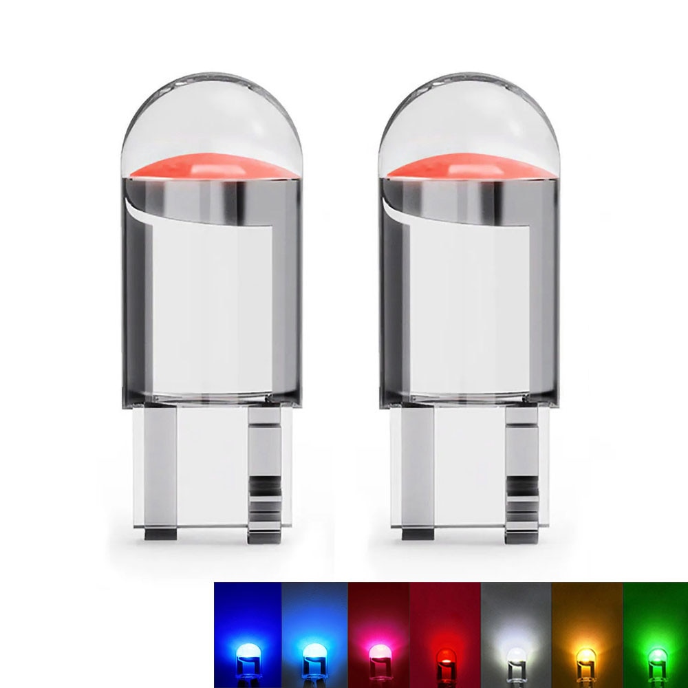 Set 2 becuri auto LED T10 W5W, Rosu, 12V - eMAG.ro