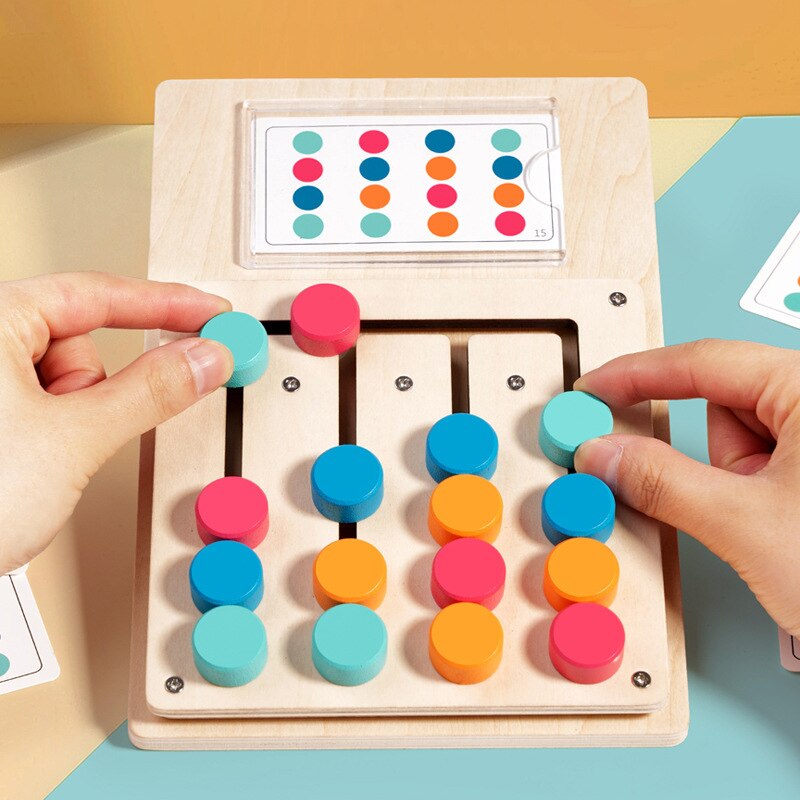 Tabla senzorială educațională din lemn, puzzle Montessori, joc de ...