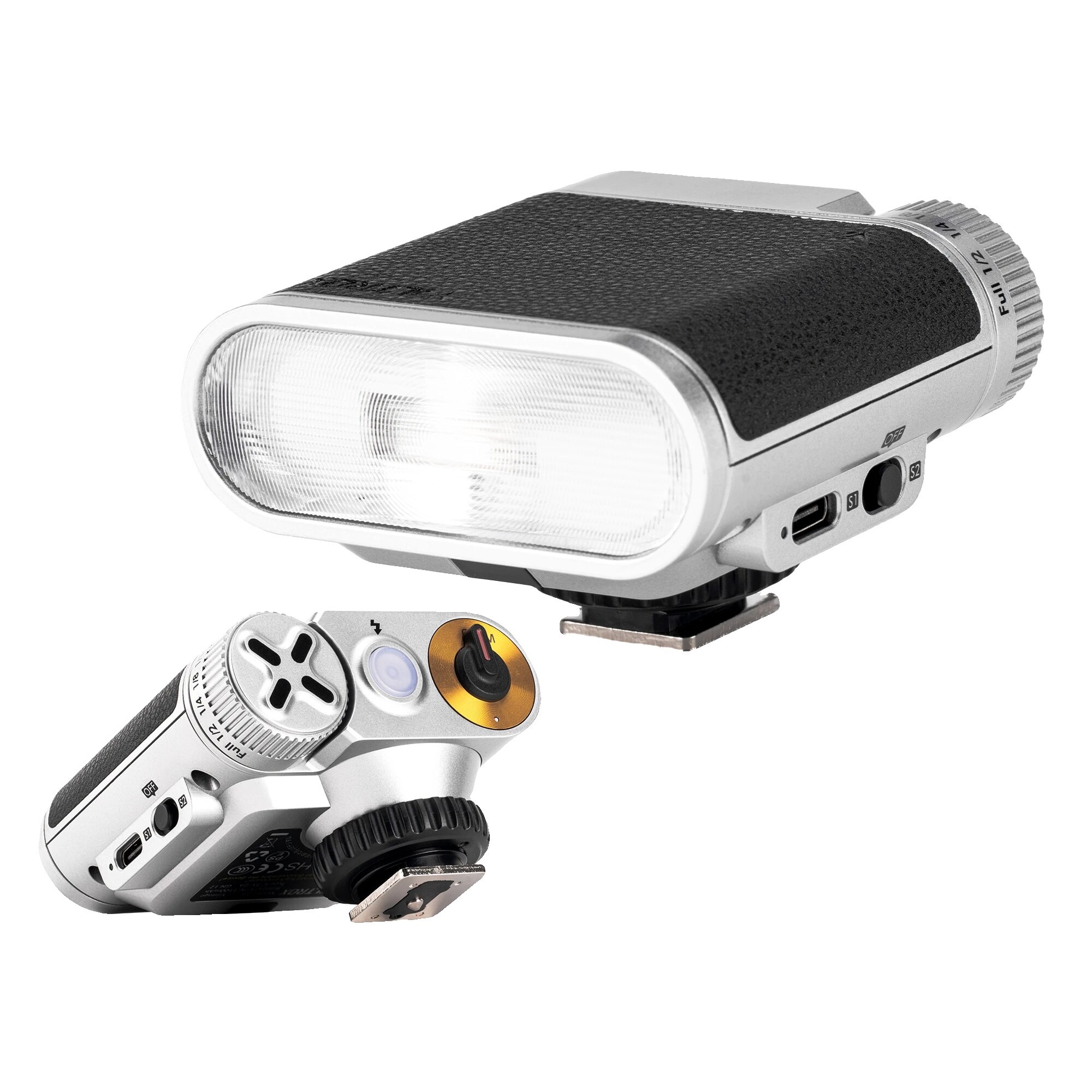 Mini Blitz pentru camera foto, 68x50x74mm, 6500K, 12W, negru/argintiu ...