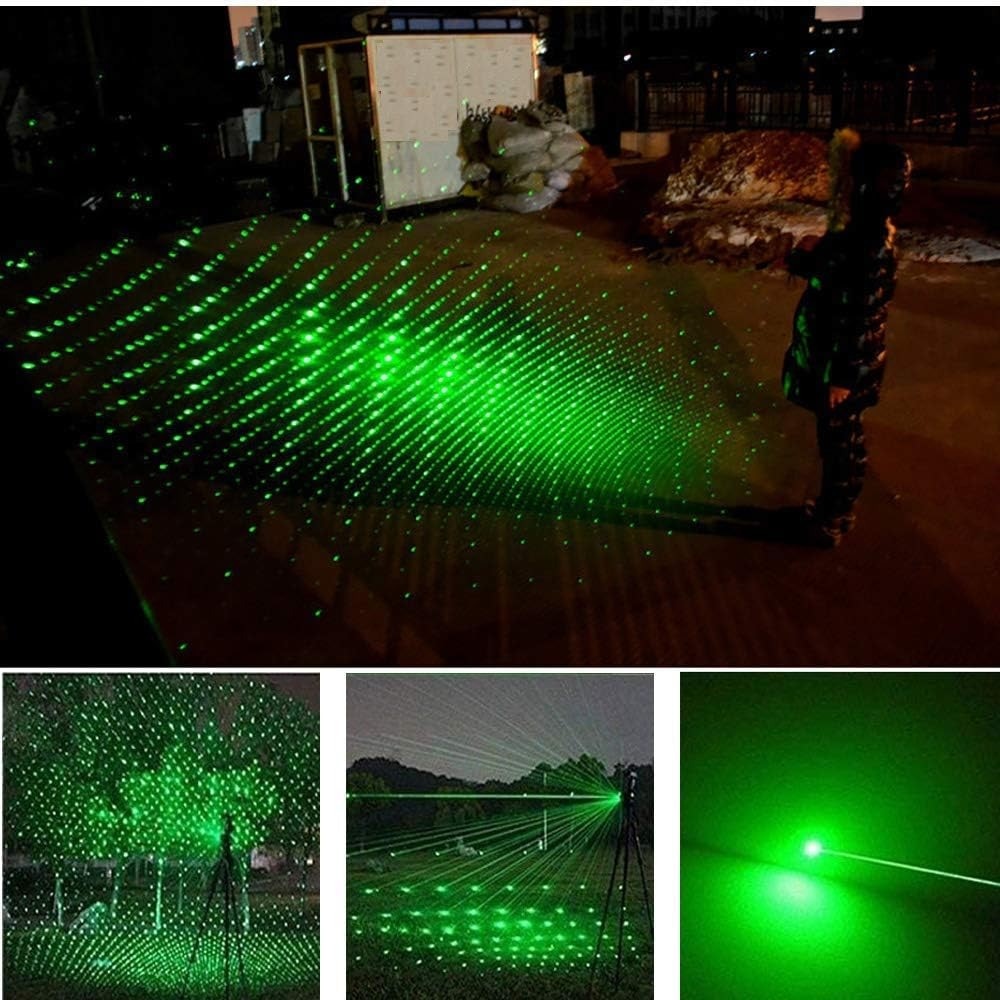 Laser pointer verde ultra puternic, 10000 mW, raza 16 km, cu acumulator ...