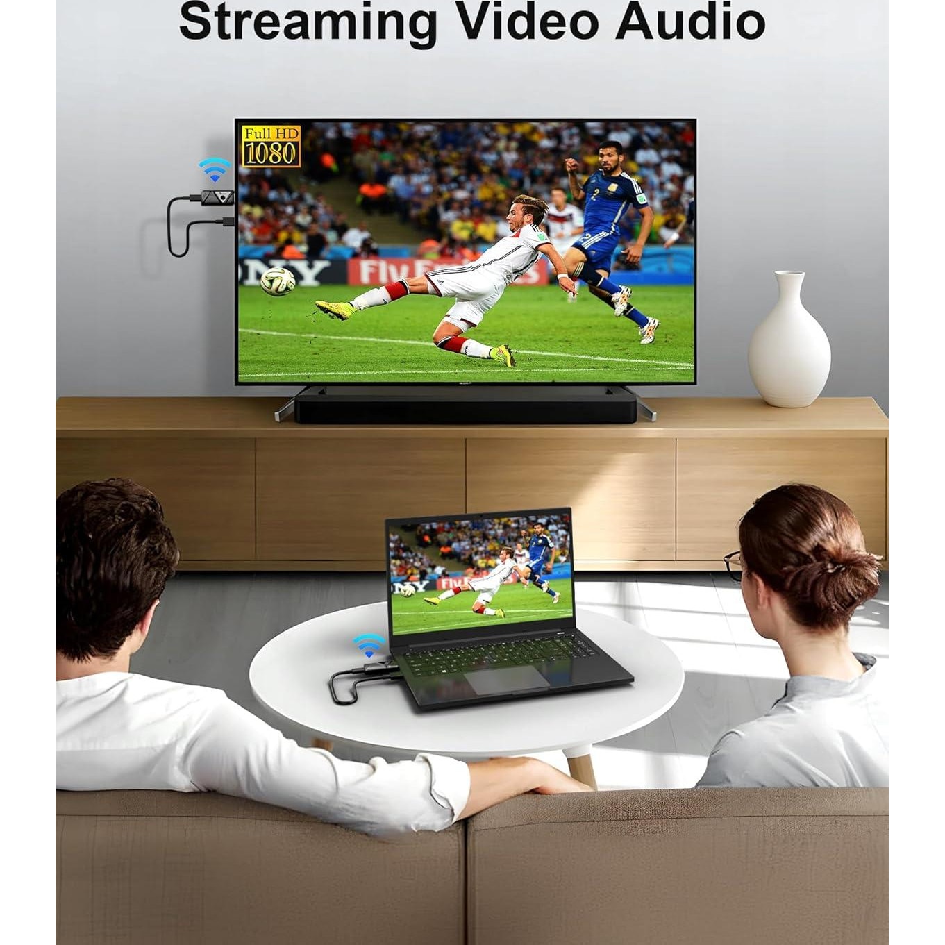 Комплект за безжичен HDMI удължител, 1080P 60Hz, обхват 30 м, с Plug ...