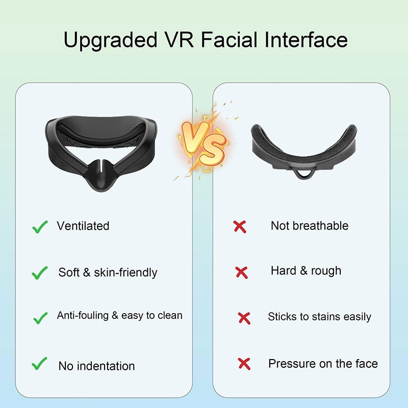 Masca VR Garsonal Meta Quest 3, ventilatie imbunatatita, piele PU ...
