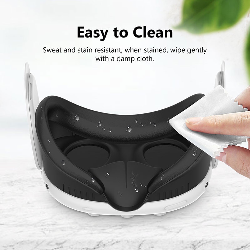Masca VR Garsonal Meta Quest 3, ventilatie imbunatatita, piele PU ...