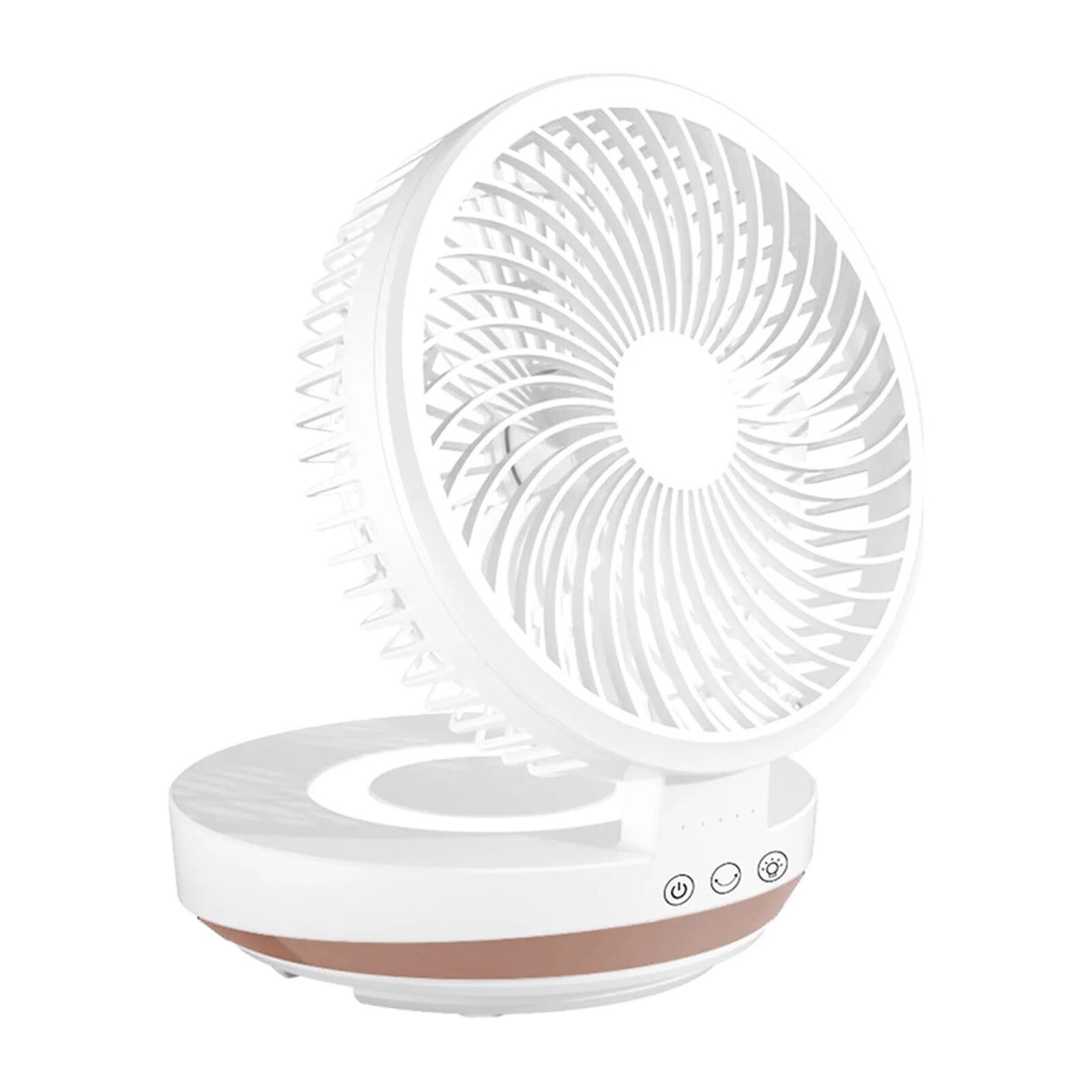 Ventilator portabil, cu LED, pliabil, montare pe perete, USB ...