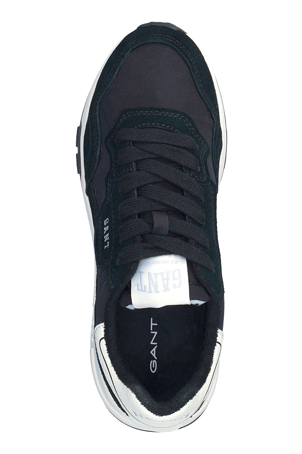 Gant, Pantofi sport cu garnituri din piele intoarsa si material ...