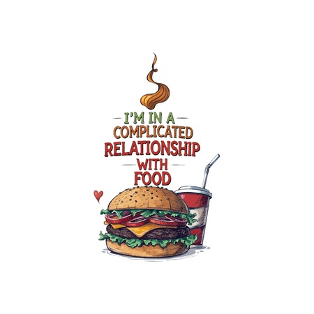 Sticker Complicated Relationship With Food Burger, Autoadeziv, Cri-Flo ...