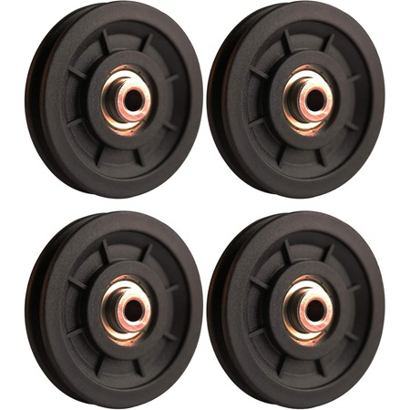 Set 4 roti de scripete din nylon 110 mm, capacitate 500 kg, pentru ...