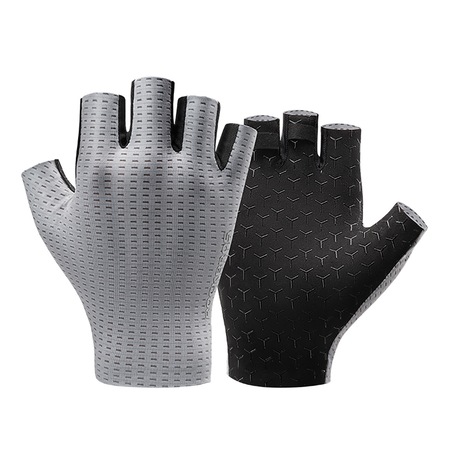 Manusi sport Rockbros, model fara degete, gri, marimea XXL, set de ...