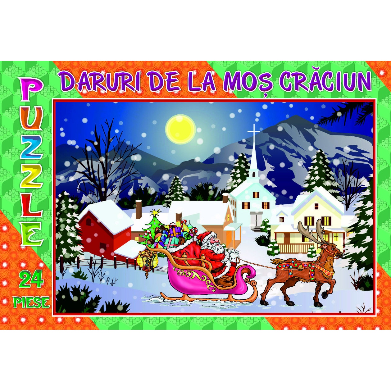 Joc pentru copii, Delmos Exim, puzzle 24 piese, Mos Craciun - eMAG.ro