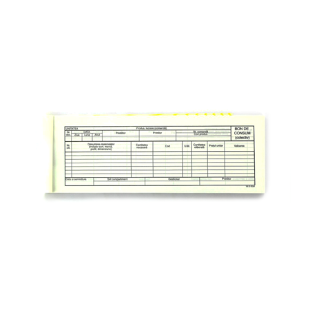 Bon de consum, format 1/2 A4, orientare vedere, 100 file - eMAG.ro