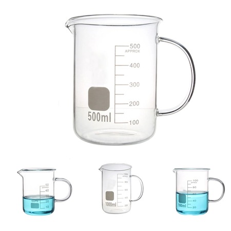 Cilindru gradat din sticla, 50/100/250/500/1000ml, rezistent la ...