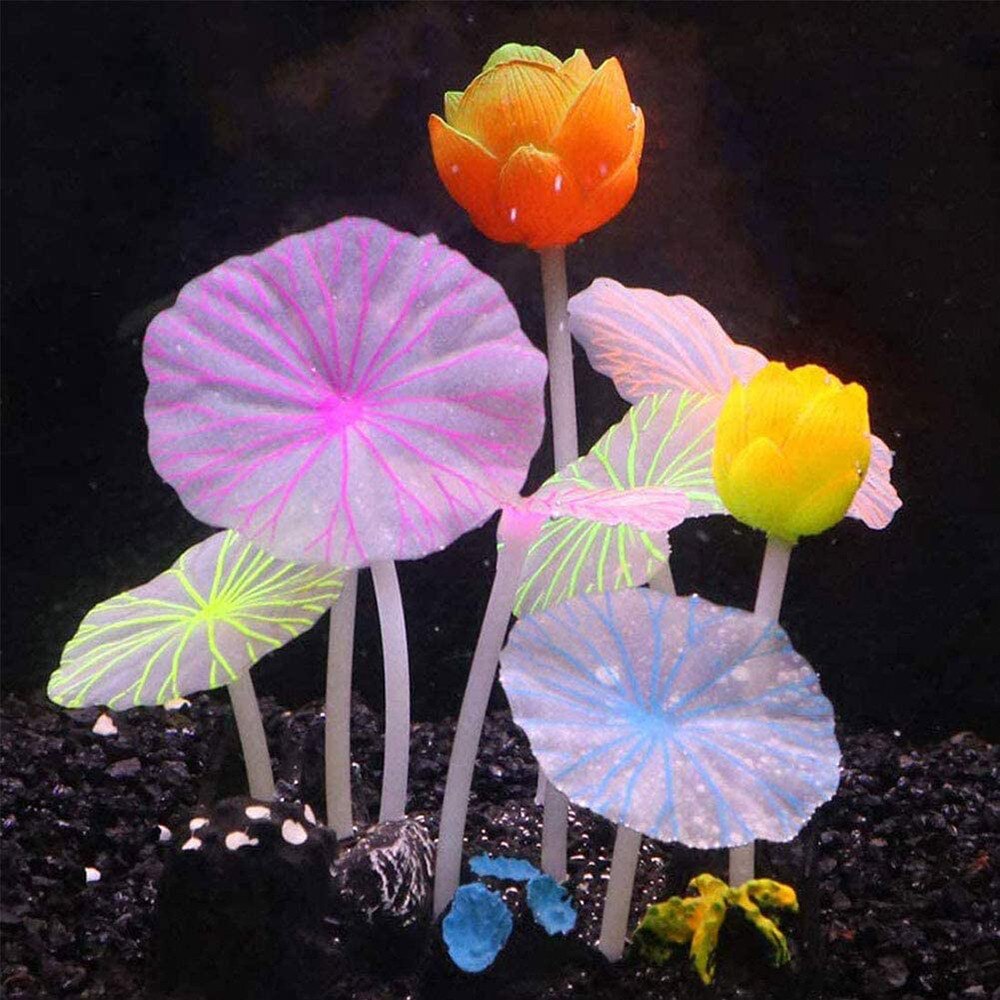 Set 4 decoratiuni meduze acvariu silicon multicolor 10x10x15cm - eMAG.ro