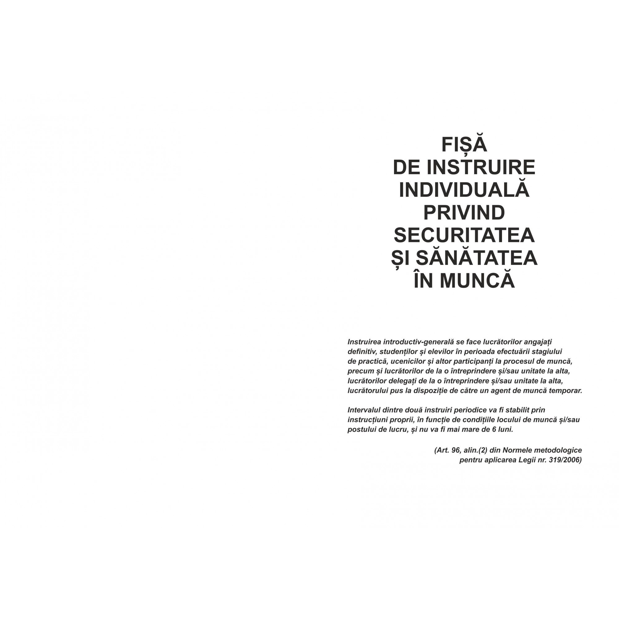 Set de 100 Fisa de instructaj SSM - eMAG.ro