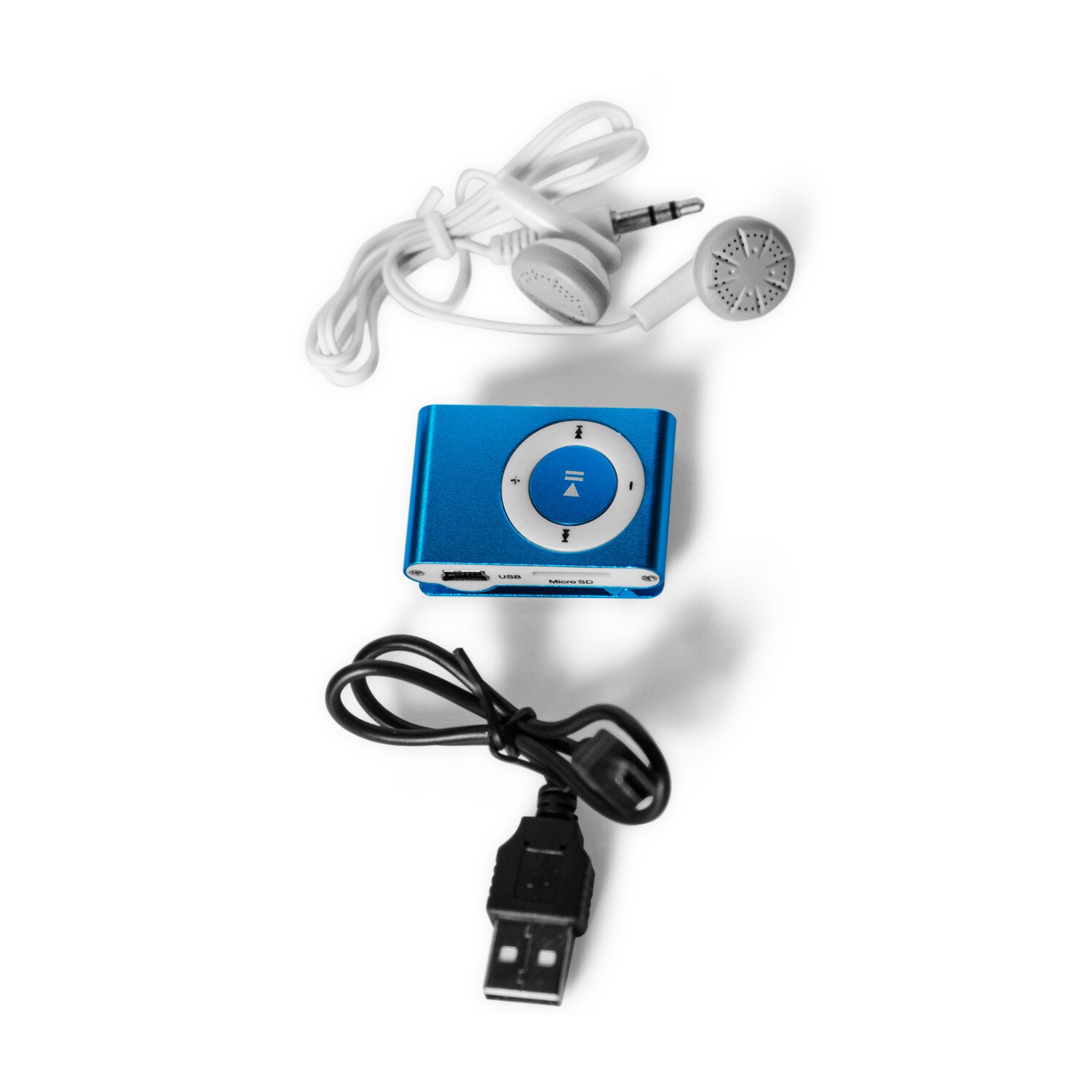 Mini MP3 player portabil, albastru - eMAG.ro