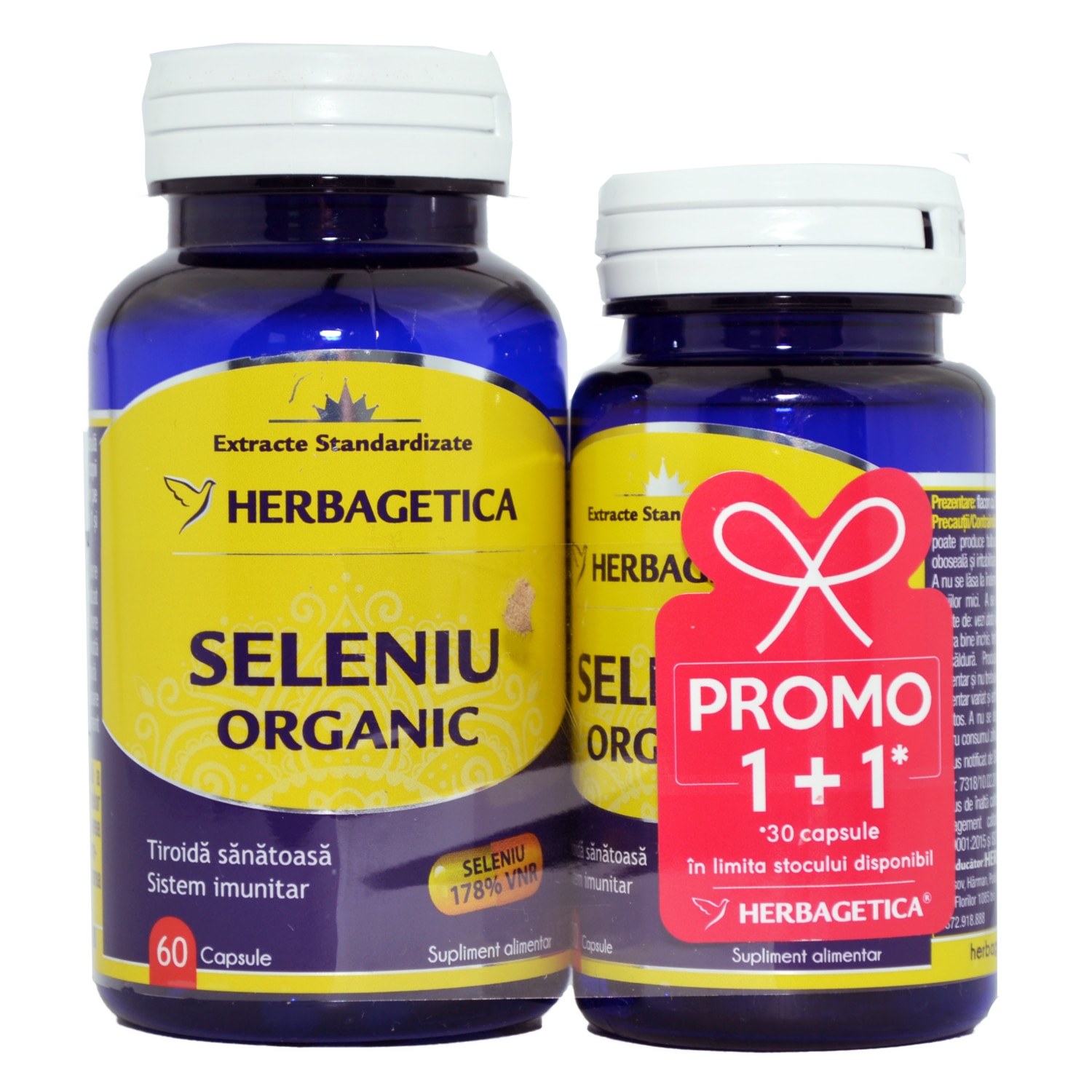 Seleniu Organic 60+30cps Herbagetica - eMAG.ro