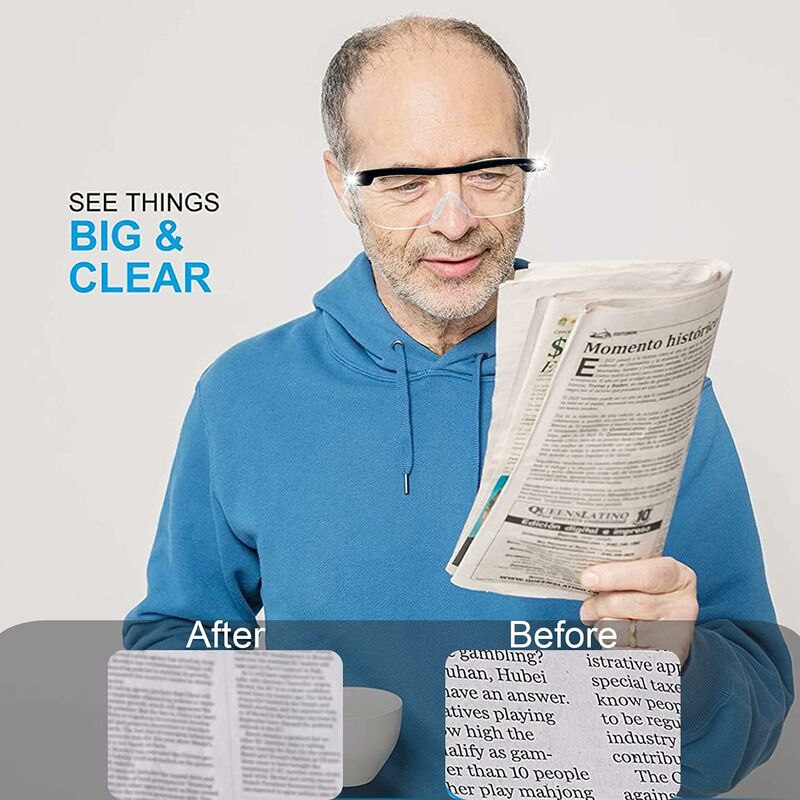 Lupe cu LED, 160% marire, pentru citit si lucru de precizie, multicolor ...