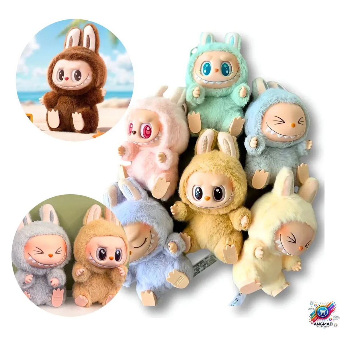 Figurina LaBubu, ANGMAD, Colectia Have a Seat, cap rotativ, maro inchis ...