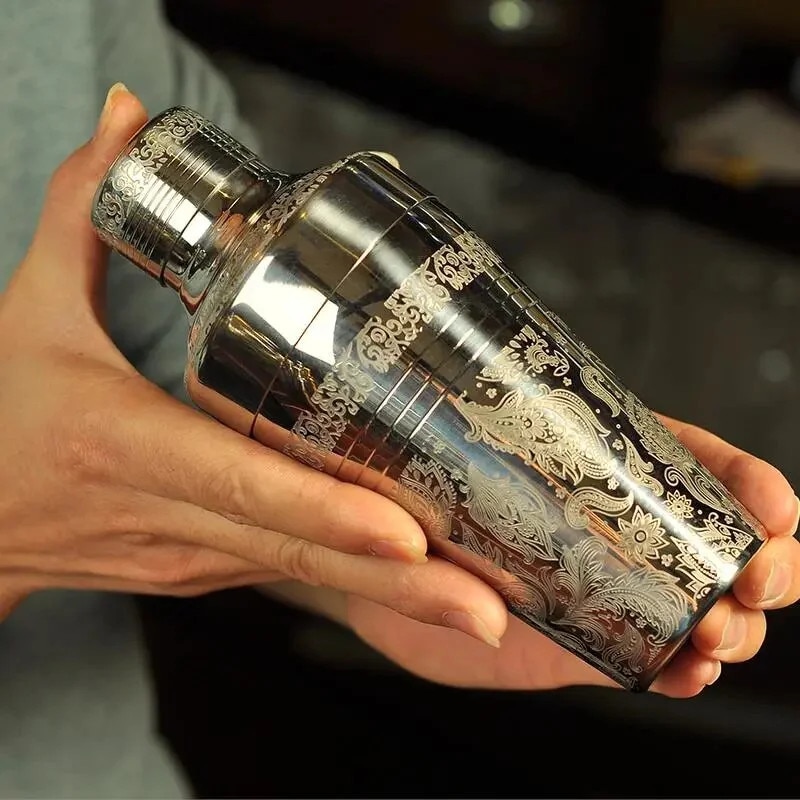 Koktélshaker 510ml, fém, fényes/fekete felület, 21x8cm - eMAG.hu